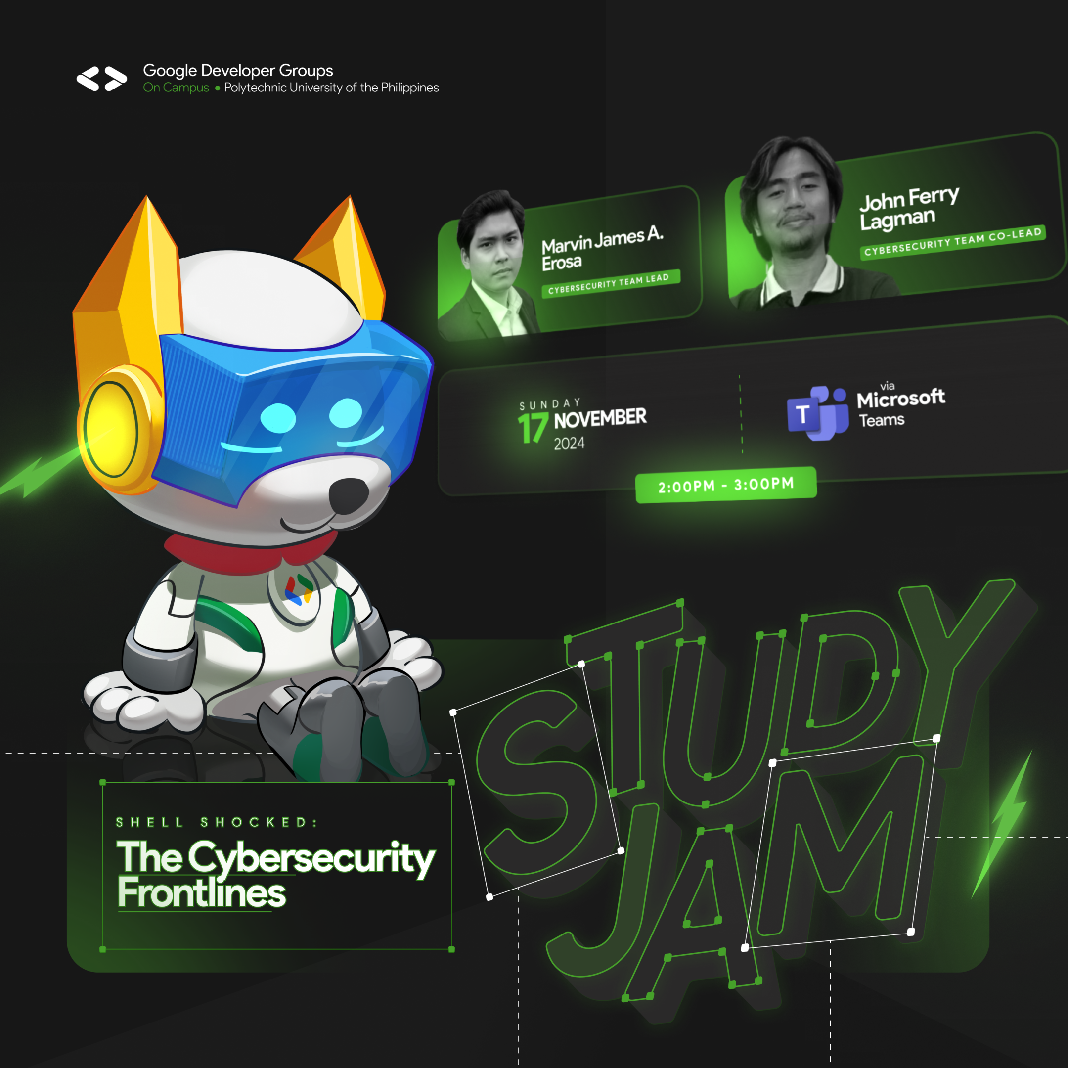See [Cybersecurity Study Jam] Shell Shocked: The Cybersecurity Frontlines at Google Developer ...